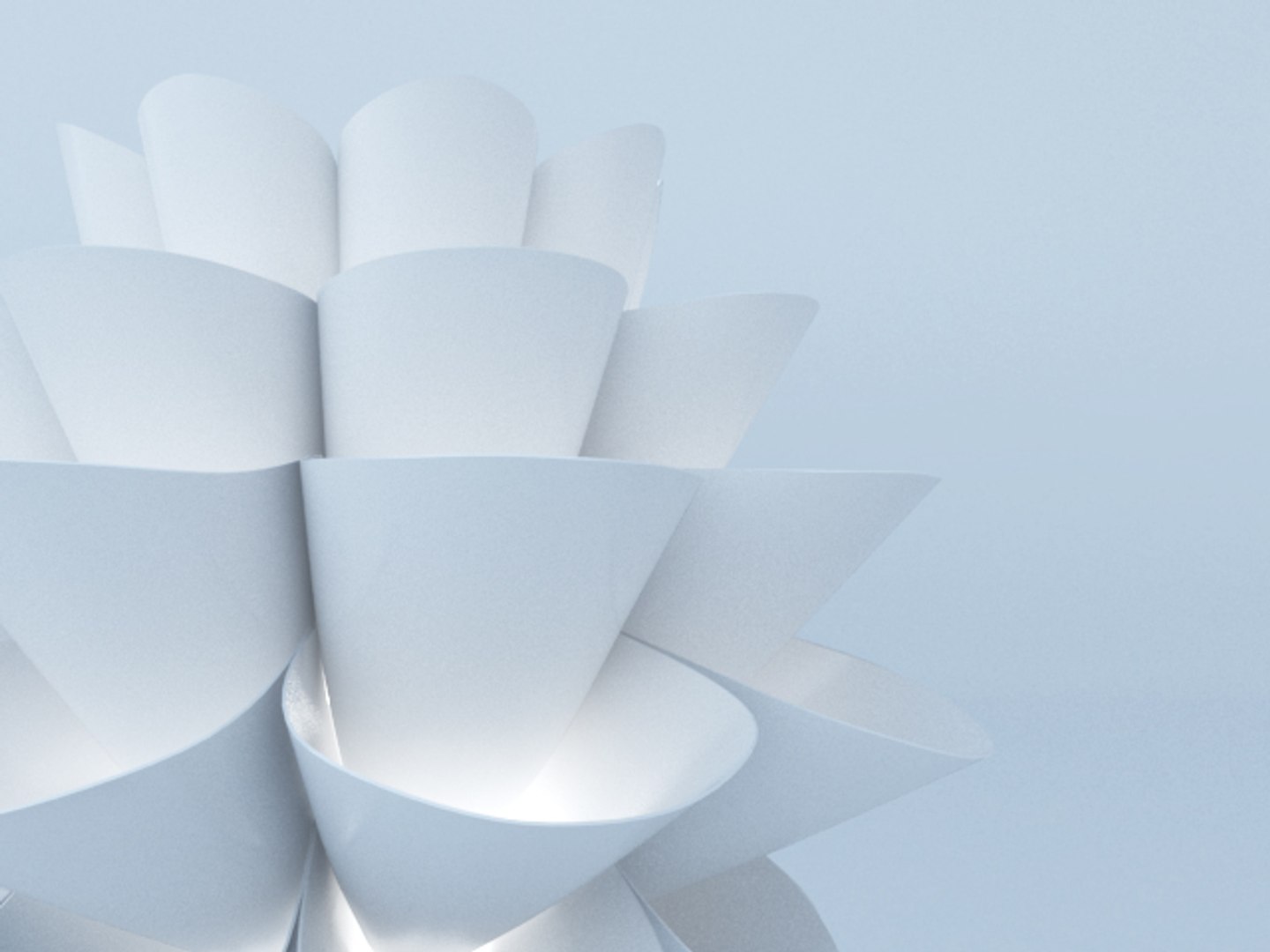 3d Flower Lamp Lighting Model