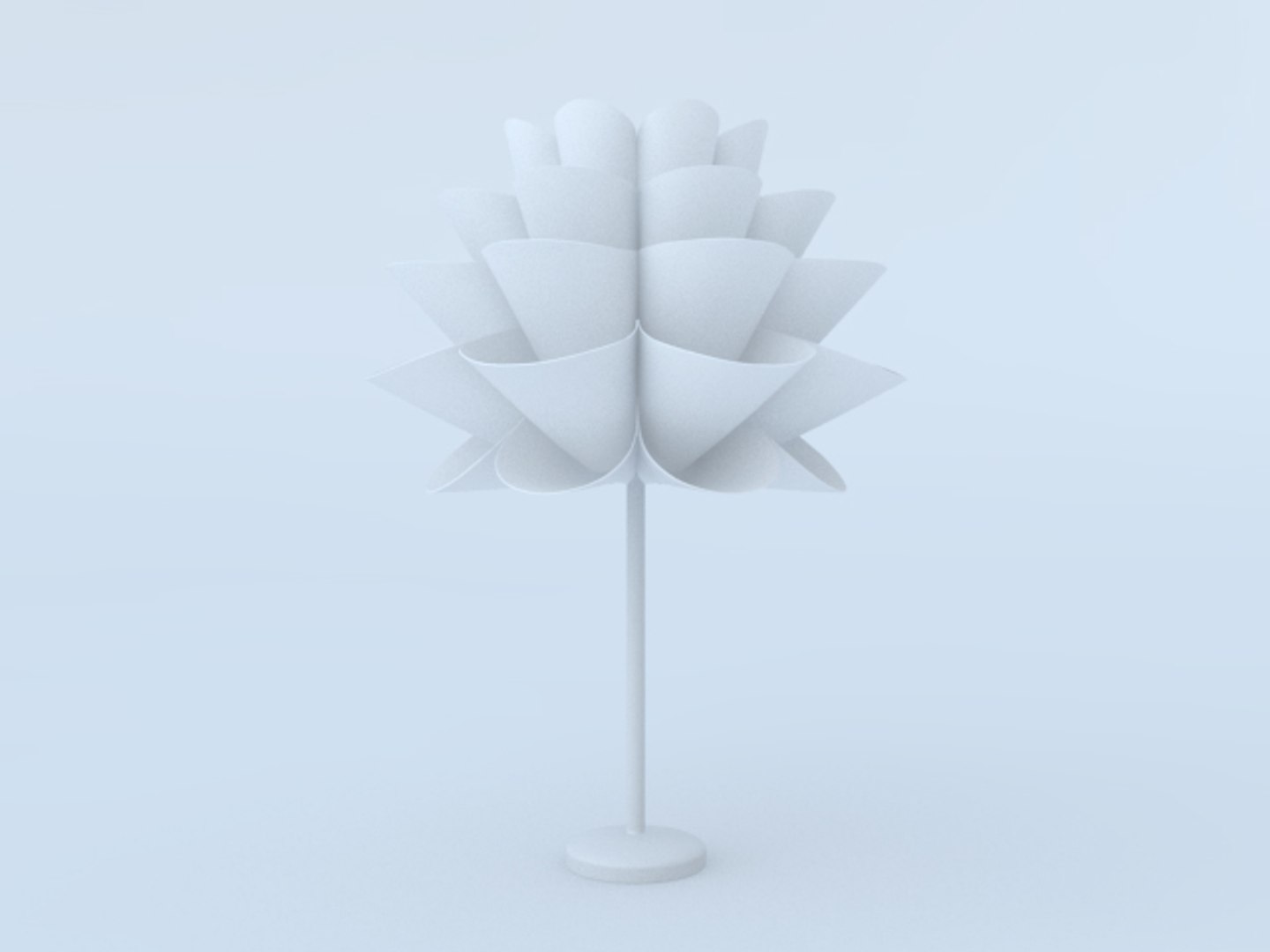 3d Flower Lamp Lighting Model