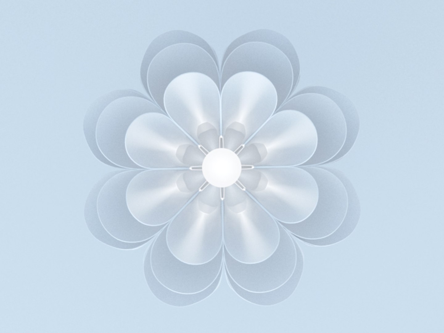 3d Flower Lamp Lighting Model