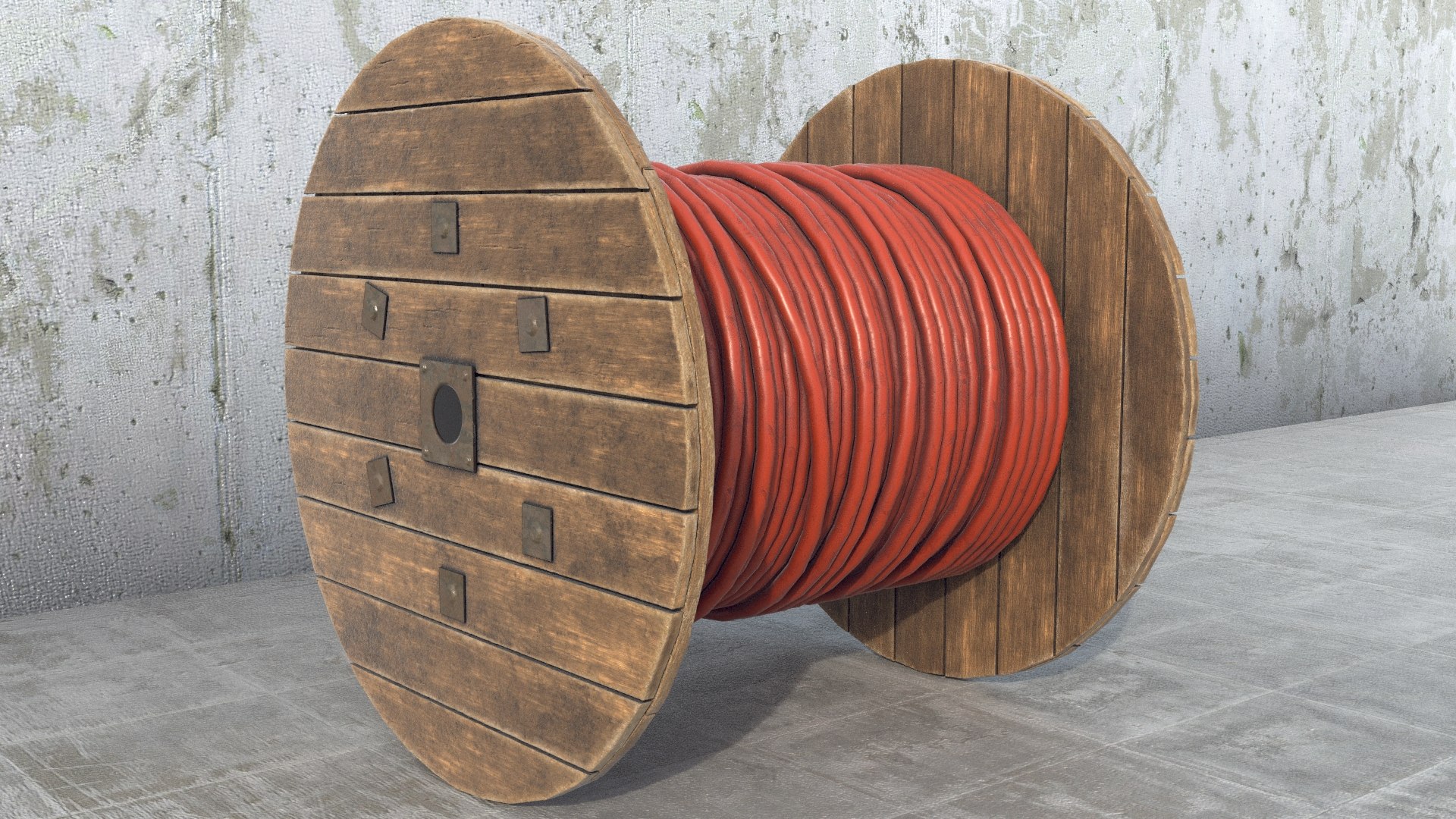 3D Model Reel With Cable HD - TurboSquid 1825236