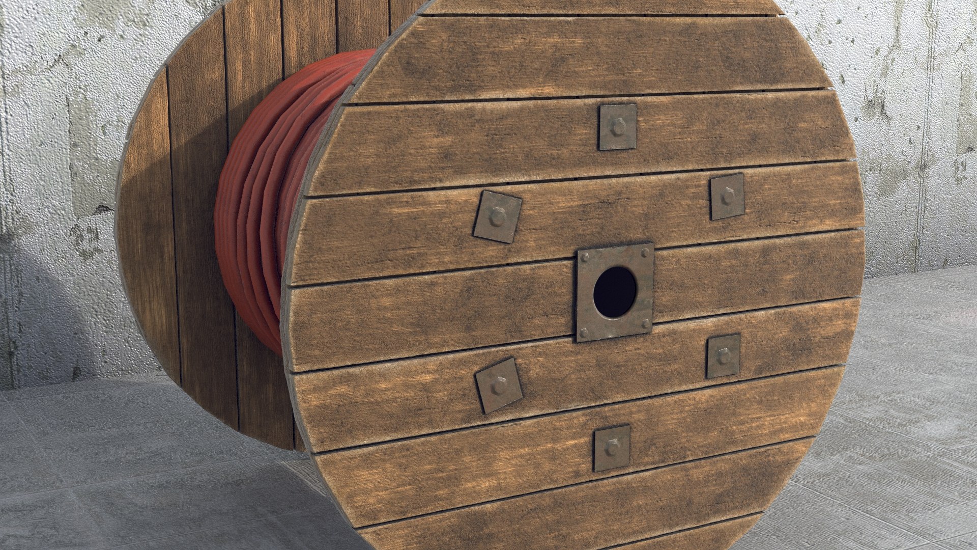 3D Model Reel With Cable HD - TurboSquid 1825236