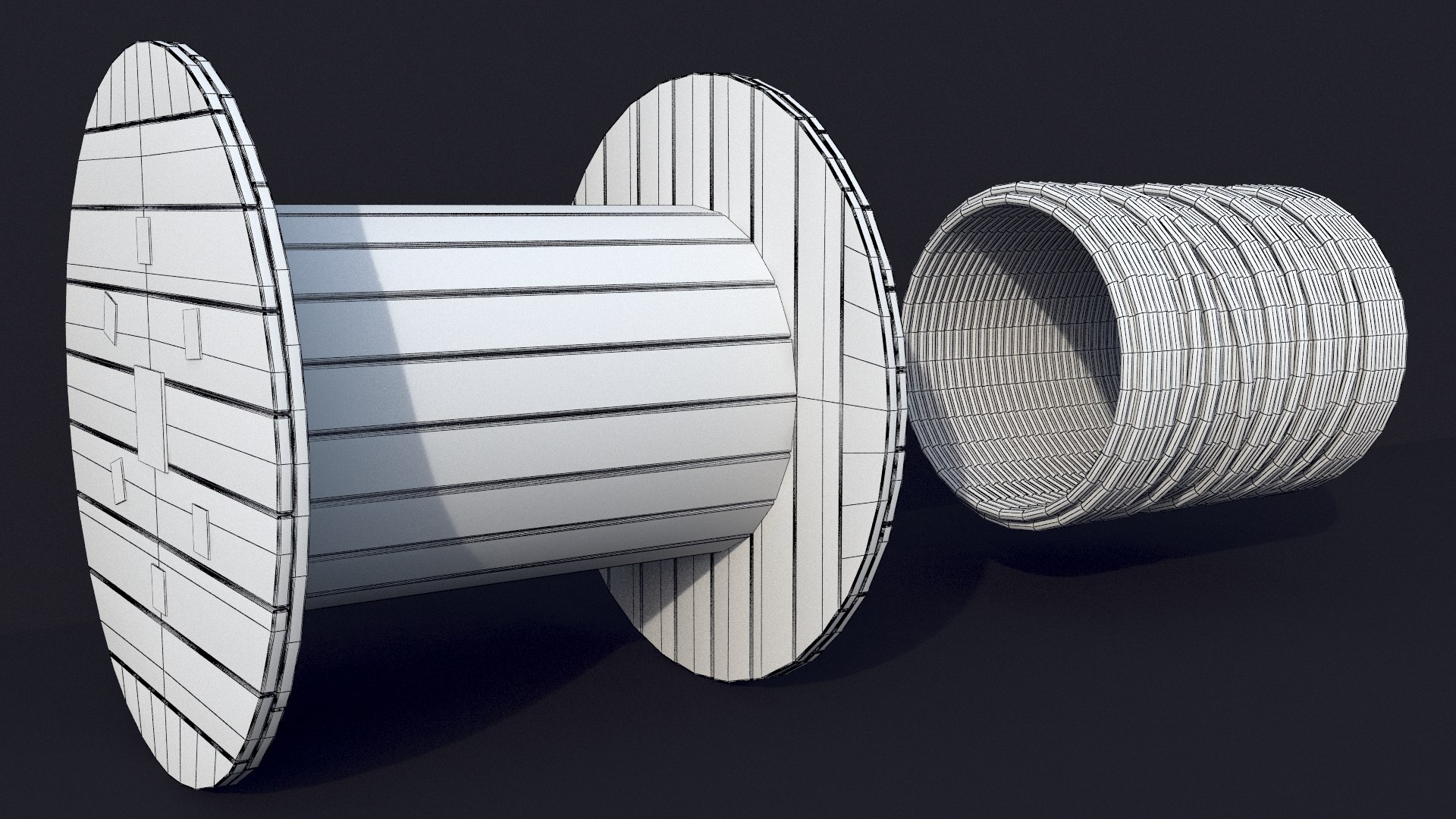 3D Model Reel With Cable HD - TurboSquid 1825236