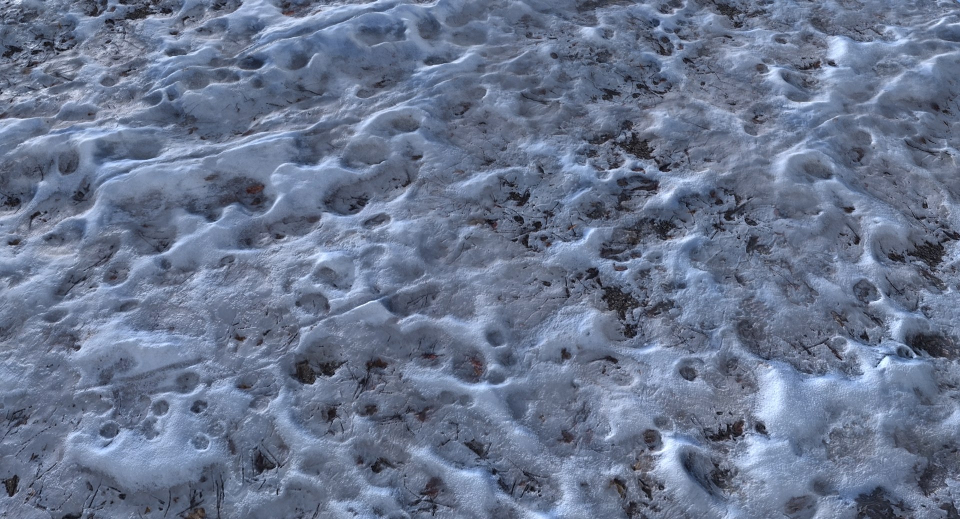3d Model Frozen Winter Ground Surface