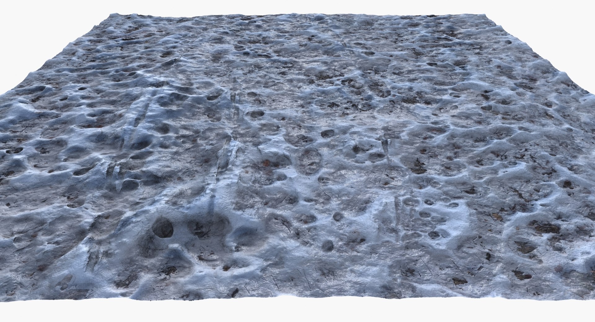3d Model Frozen Winter Ground Surface