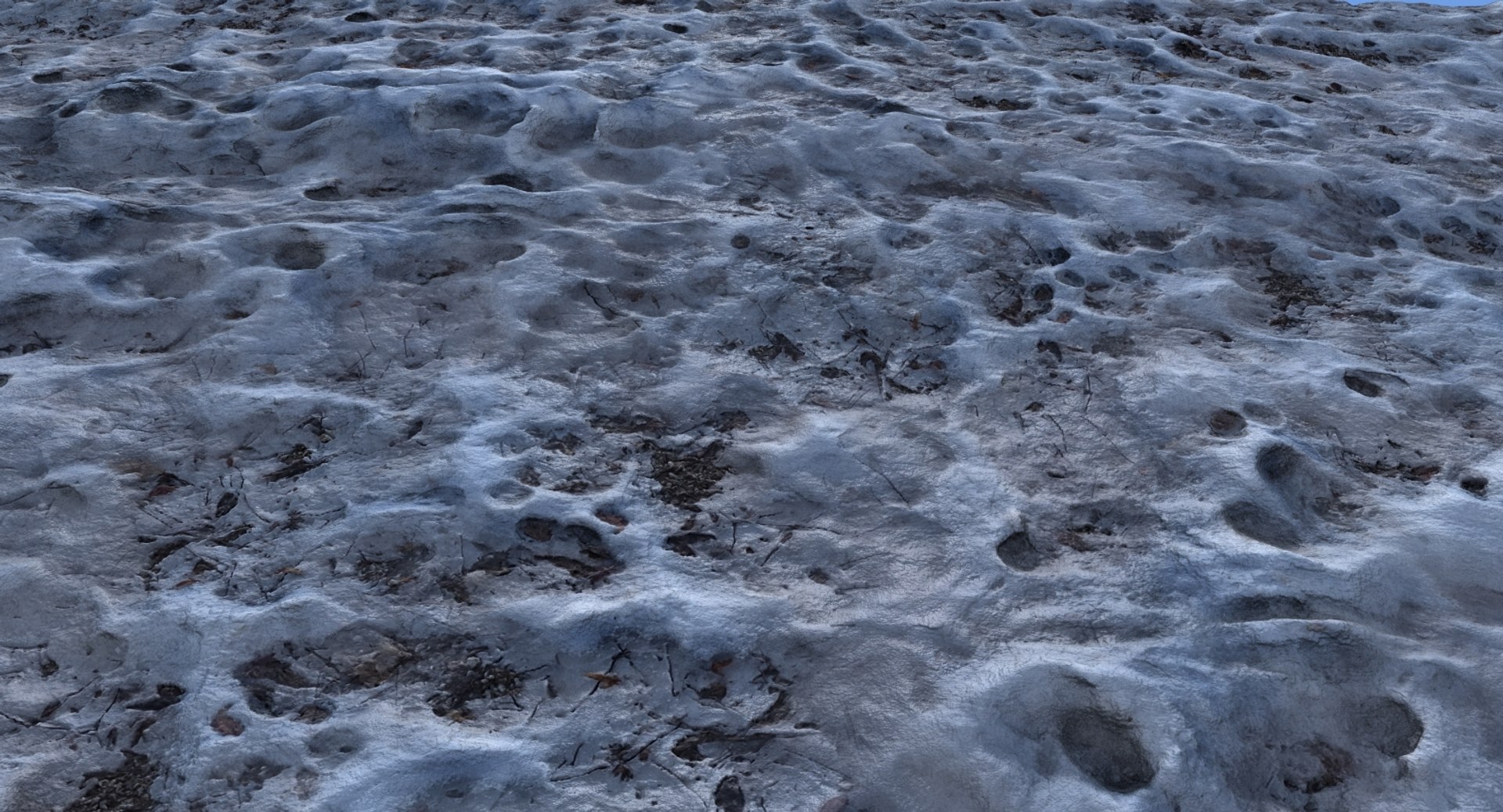 3d Model Frozen Winter Ground Surface