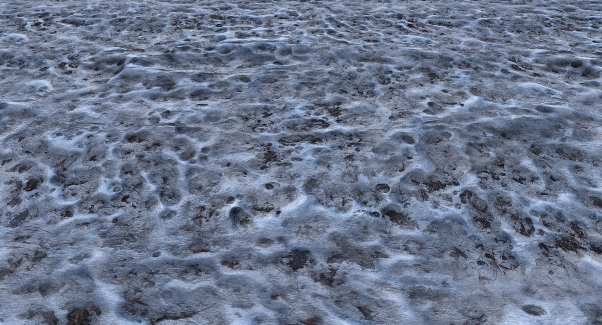 3d Model Frozen Winter Ground Surface