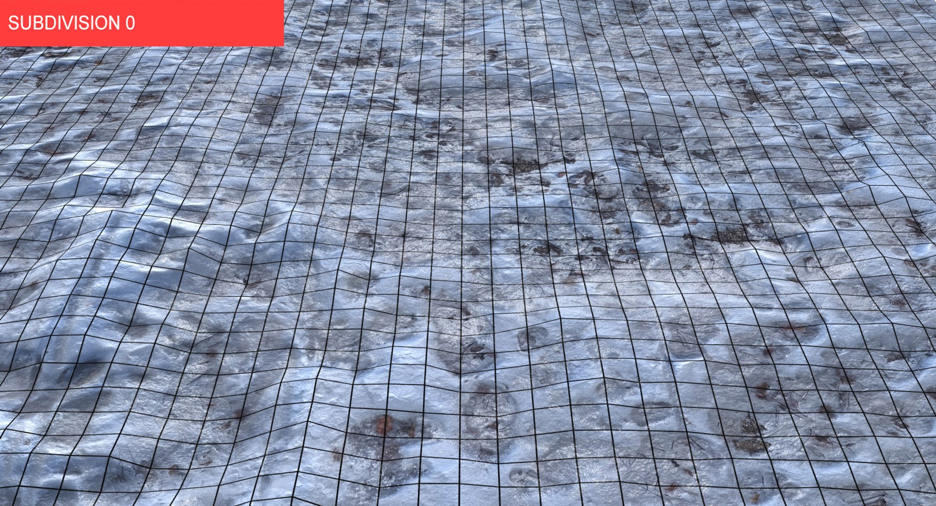 3d Model Frozen Winter Ground Surface