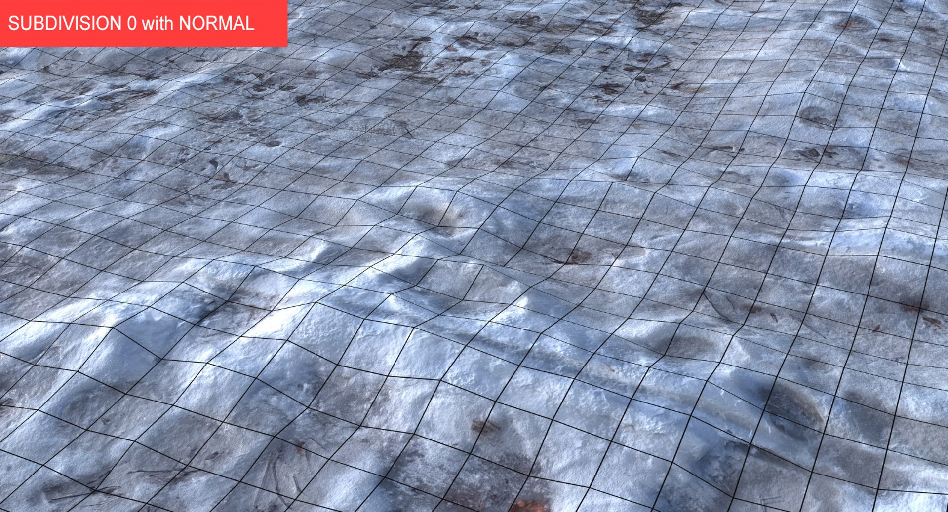 3d Model Frozen Winter Ground Surface