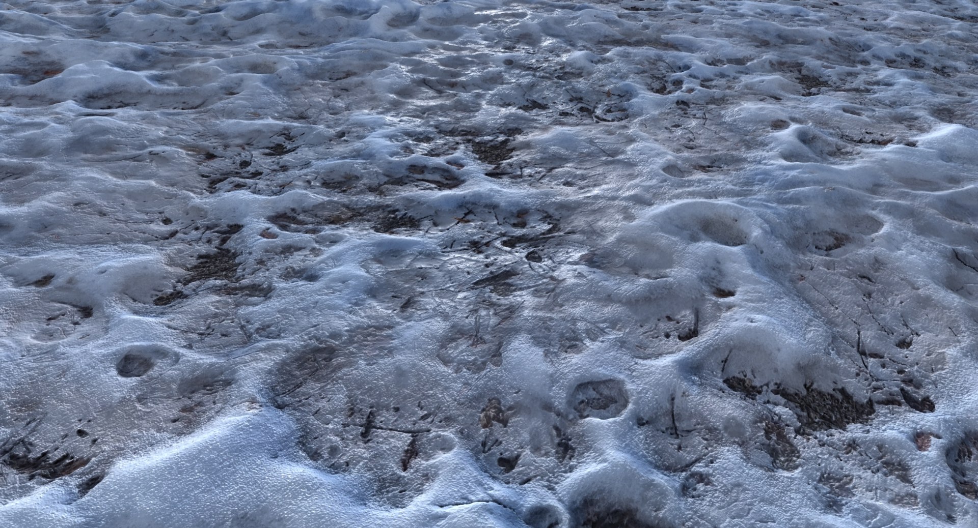 3d Model Frozen Winter Ground Surface