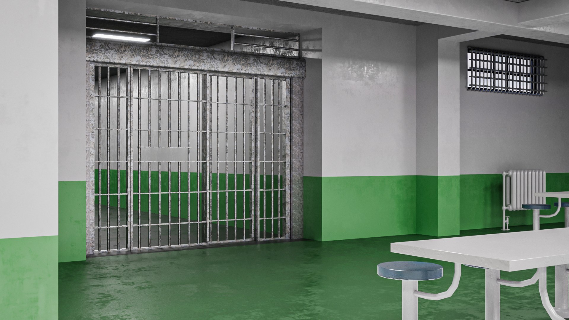 3D Prison Interior Collection Hall Cells - TurboSquid 2319187