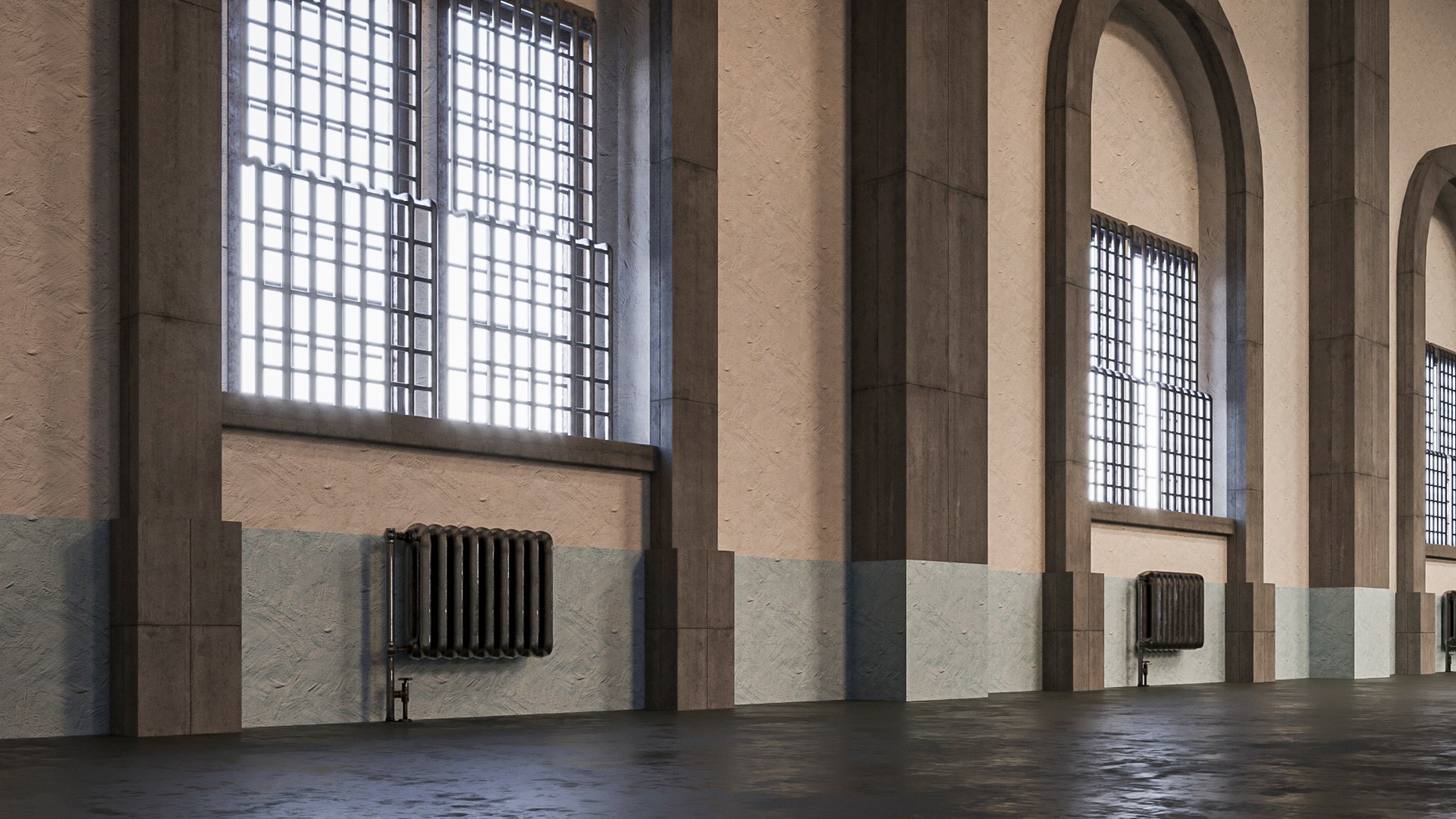 3D Prison Interior Collection Hall Cells - TurboSquid 2319187