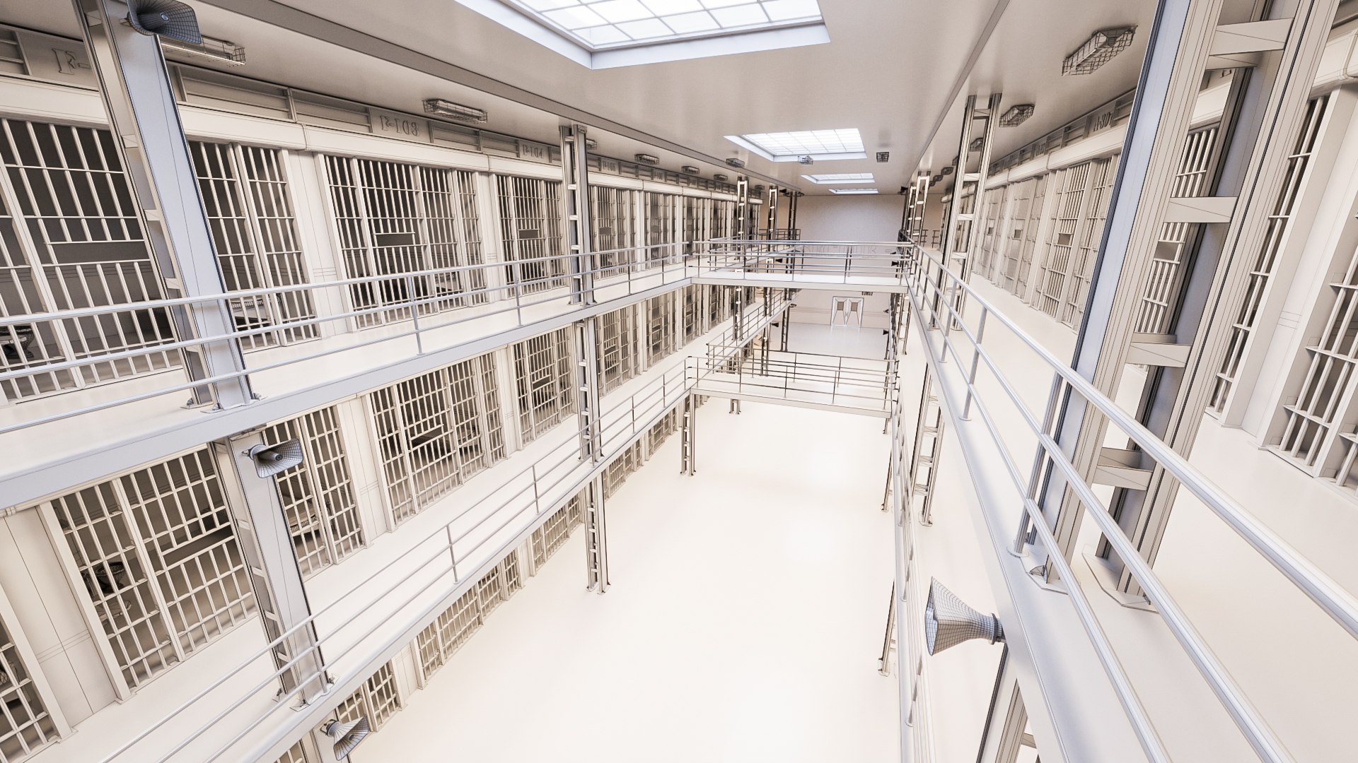 3D Prison Interior Collection Hall Cells - TurboSquid 2319187