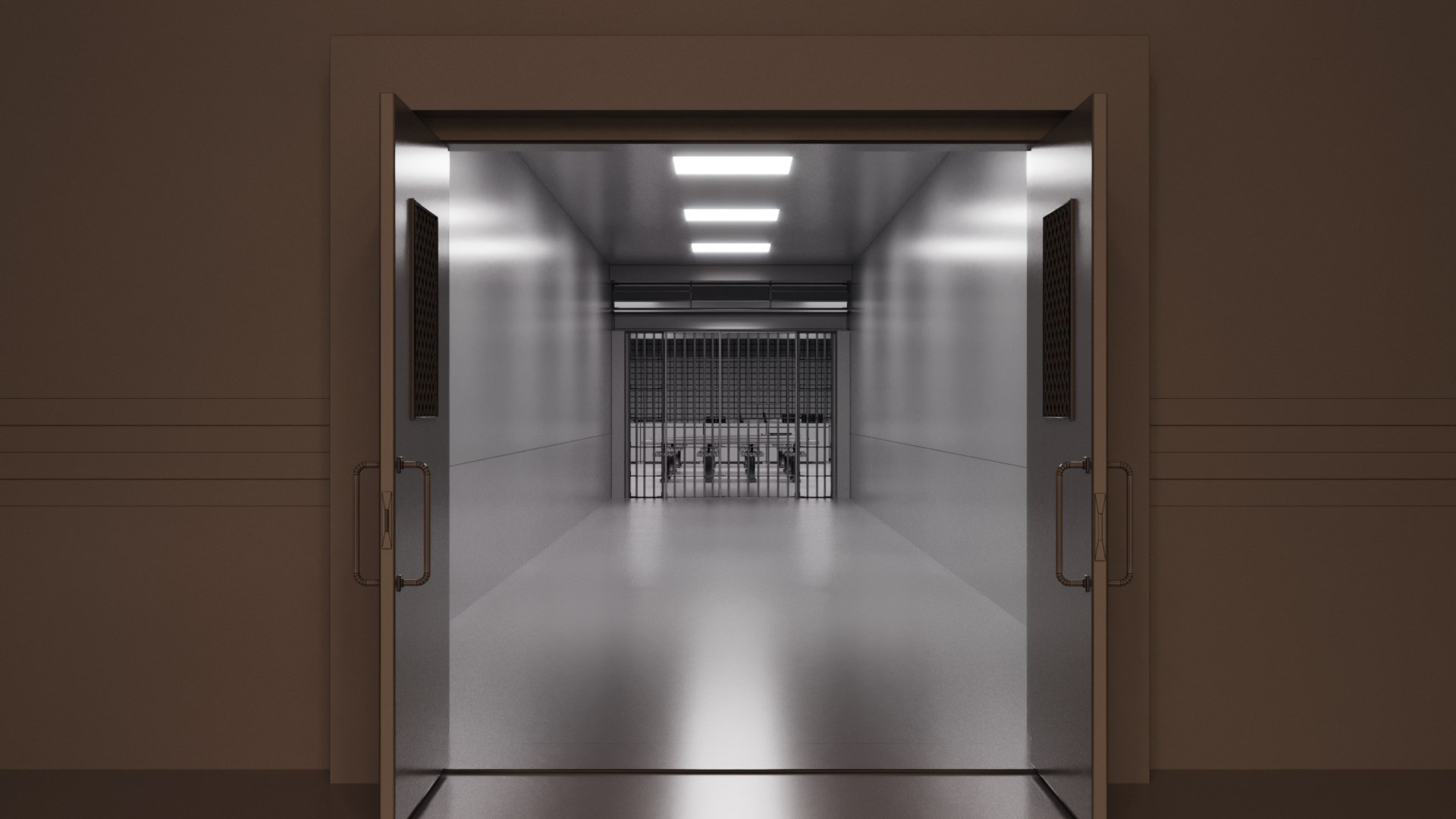 3D Prison Interior Collection Hall Cells - TurboSquid 2319187