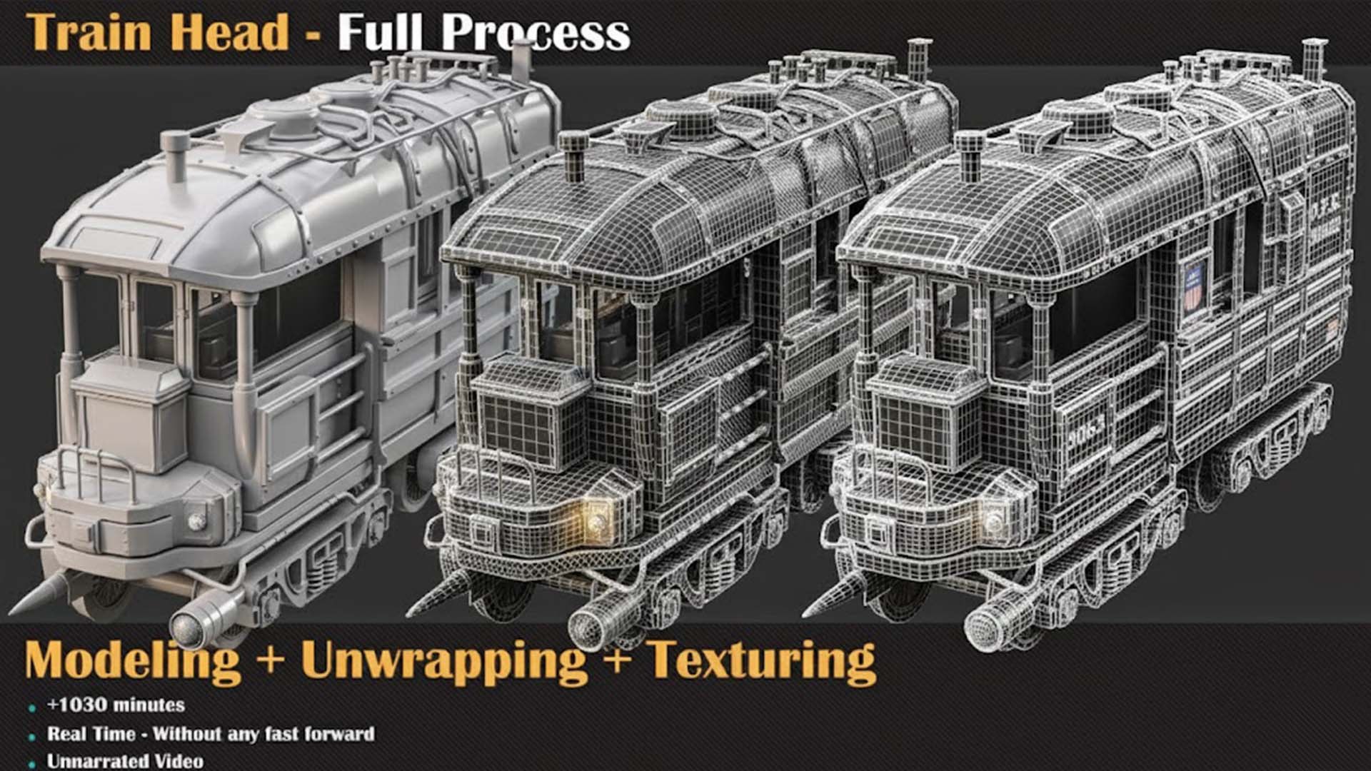 3D Train Head - Full Tutorial - TurboSquid 2508367