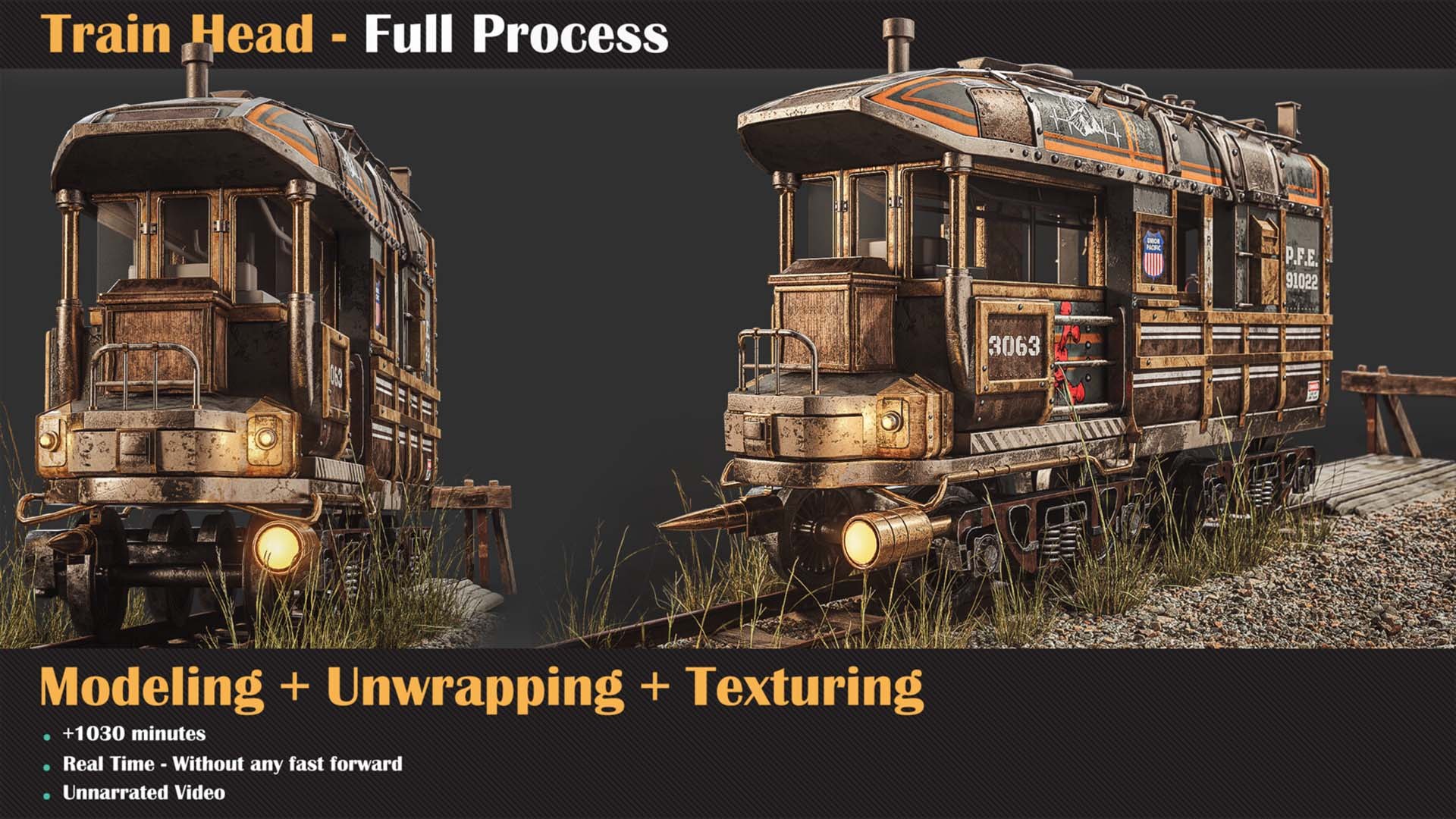 3D Train Head - Full Tutorial - TurboSquid 2508367