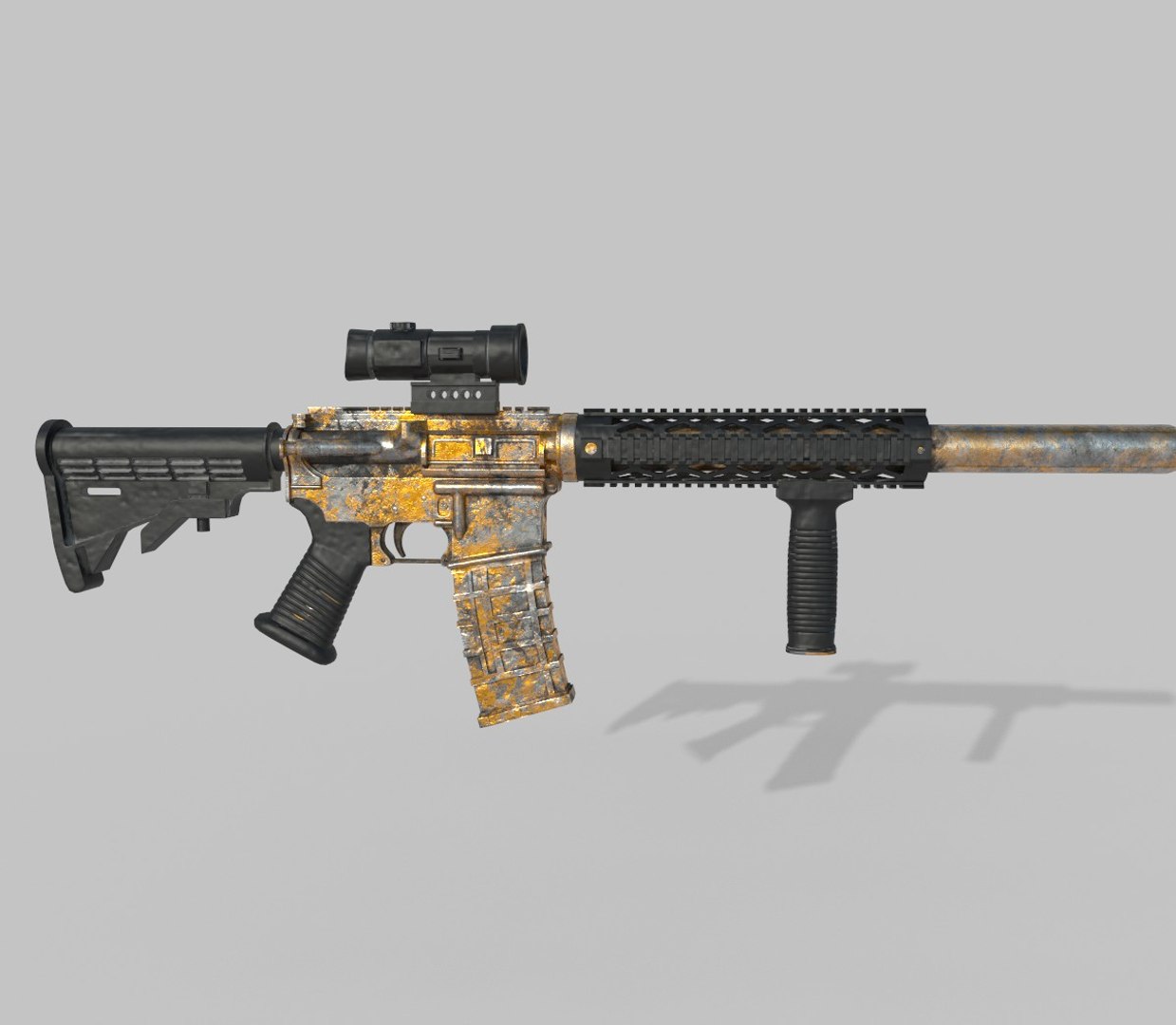 M4 Assault Worn Rifle 3D Model - TurboSquid 1490820