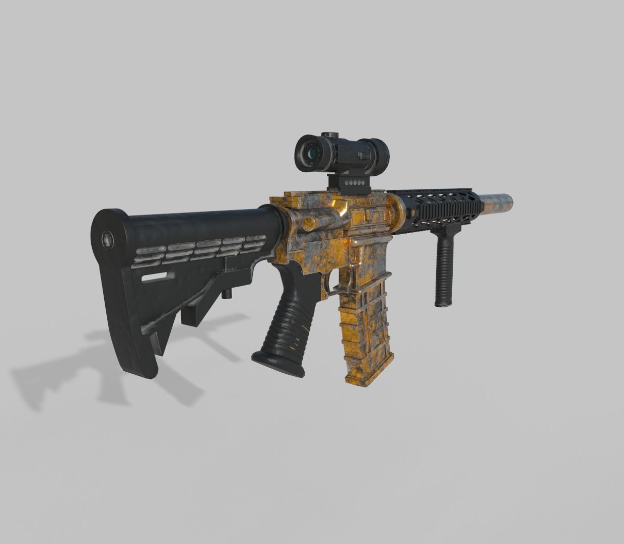 M4 Assault Worn Rifle 3D Model - TurboSquid 1490820