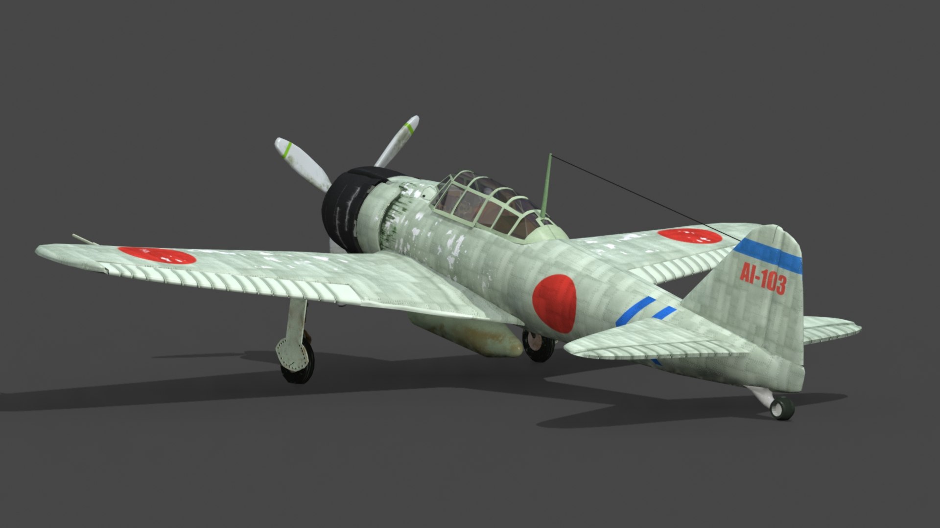 Japanese A6m2 Zero Fighter Plane 3D Model - TurboSquid 2011700