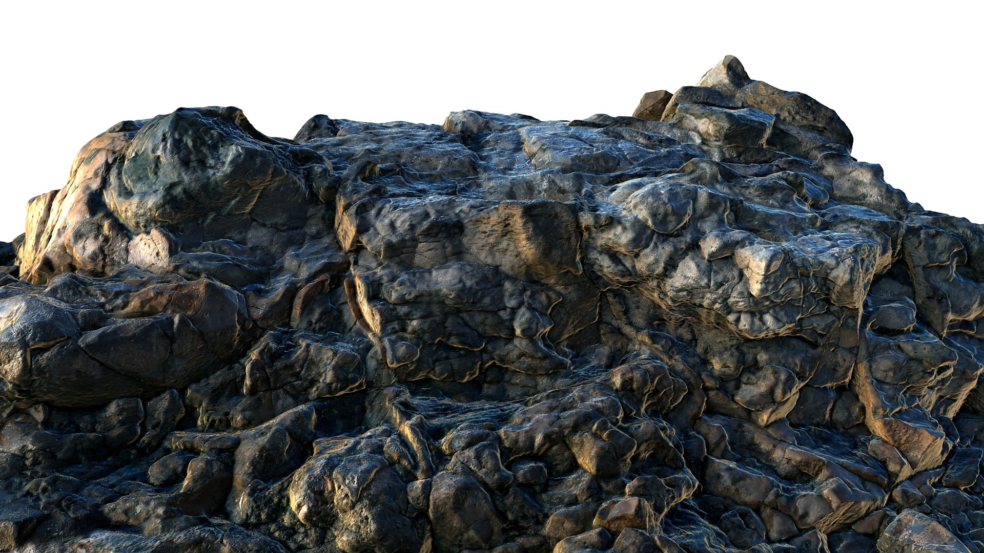 3d Model Of Ocean Cliffs Hd 8k