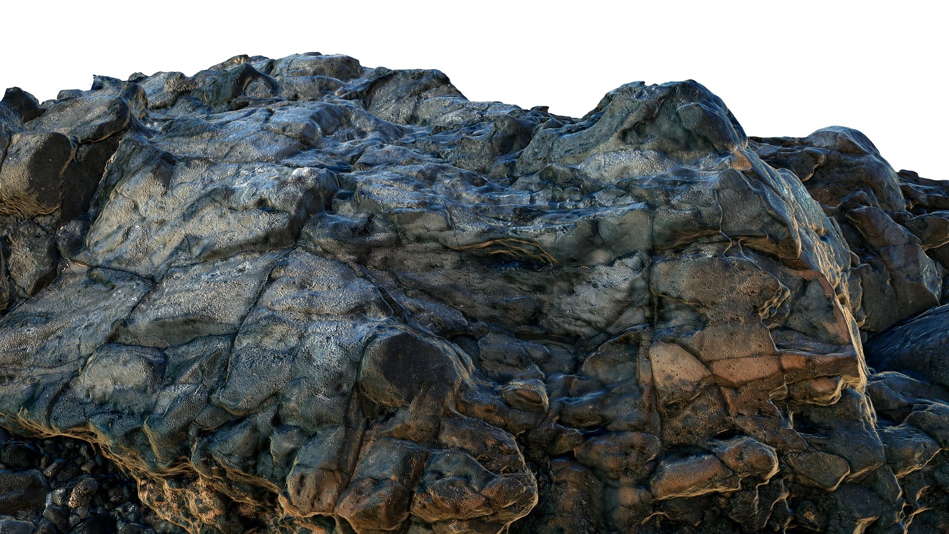 3d Model Of Ocean Cliffs Hd 8k