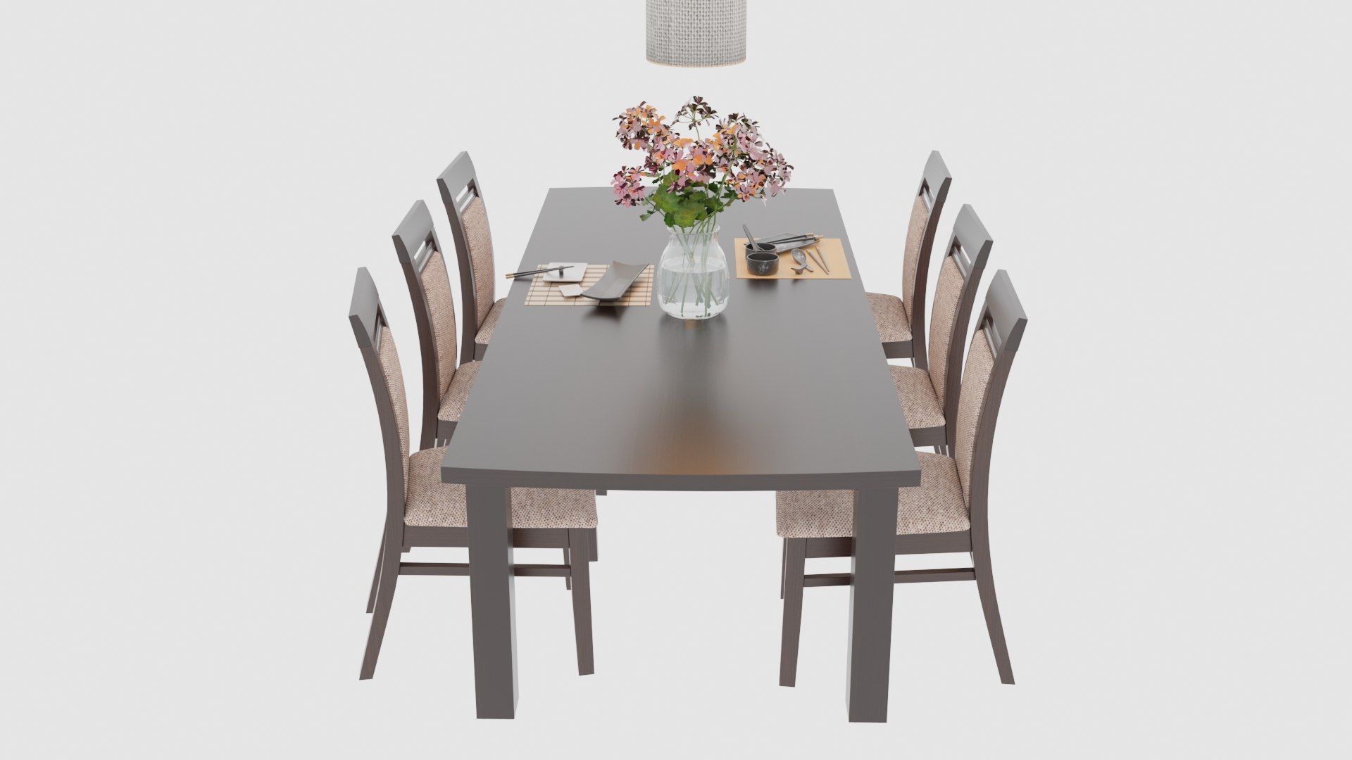modelo 3d Dining table with chairs - TurboSquid 2079316