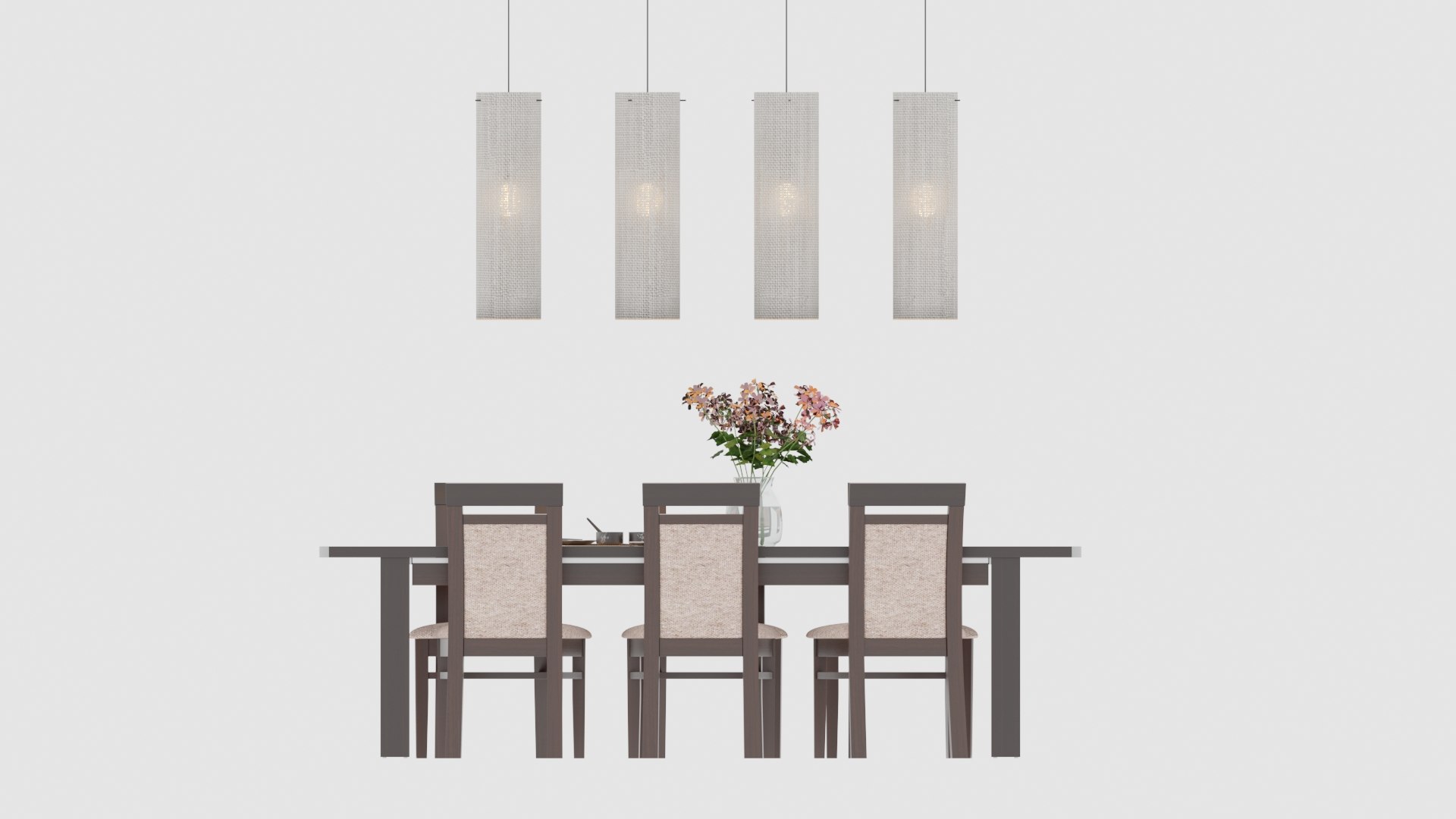 3D Dining table with chairs model - TurboSquid 2079316