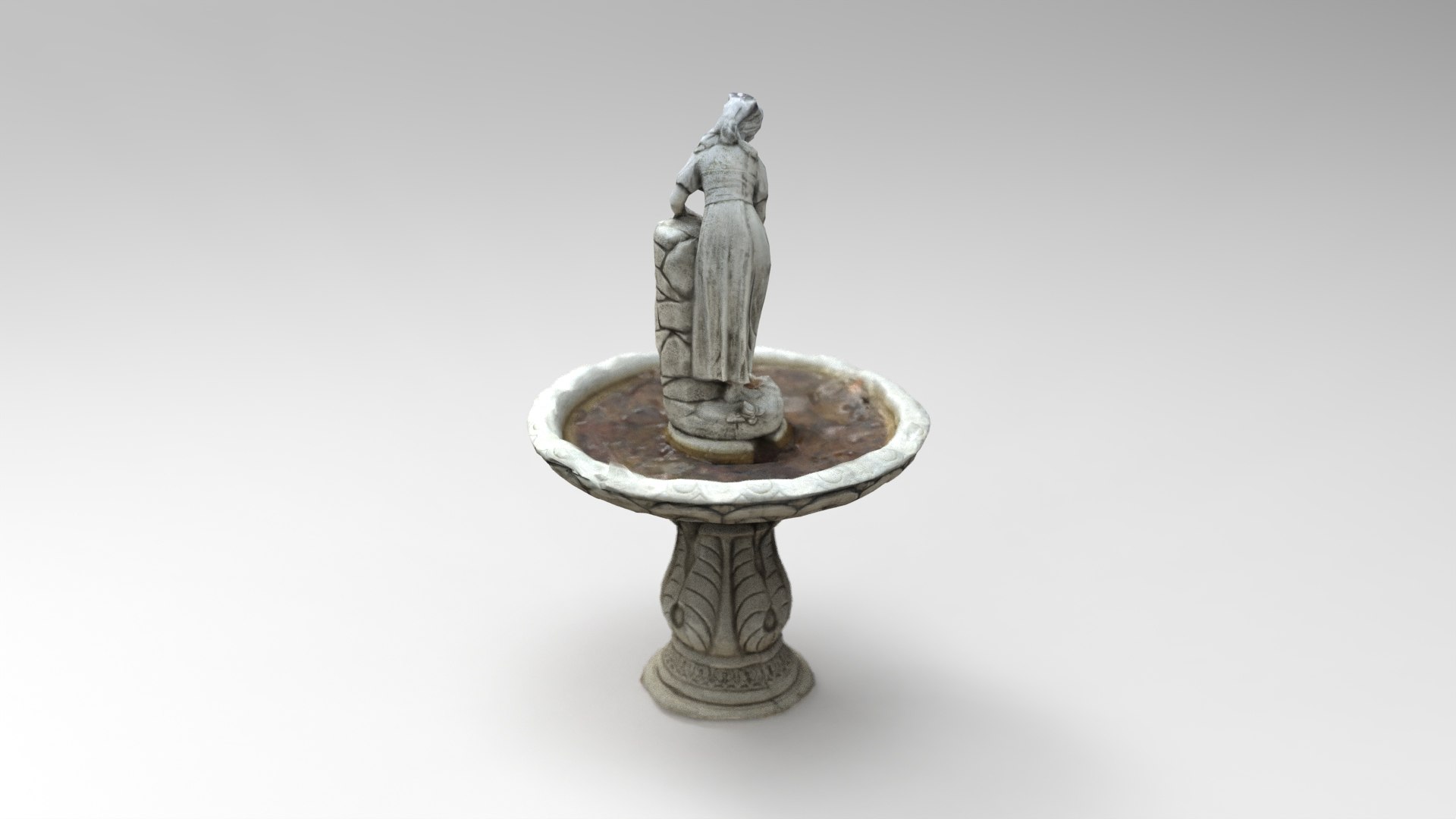 Rustic Lady Water Fountain Sculpture 3D Model - TurboSquid 2389152