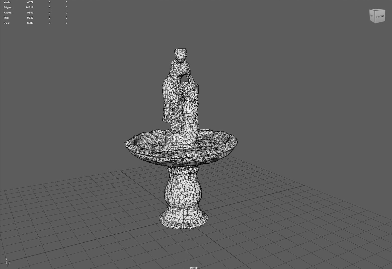 Rustic Lady Water Fountain Sculpture 3D Model - TurboSquid 2389152