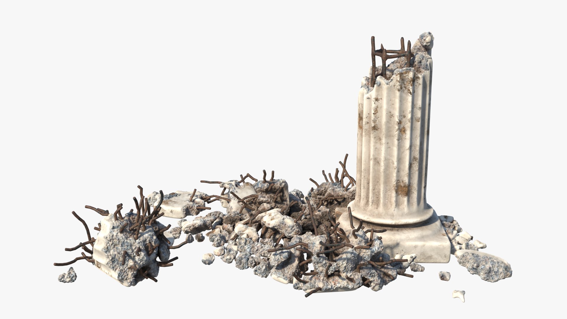 Broken Pillar 4 3D Model - TurboSquid 1876302