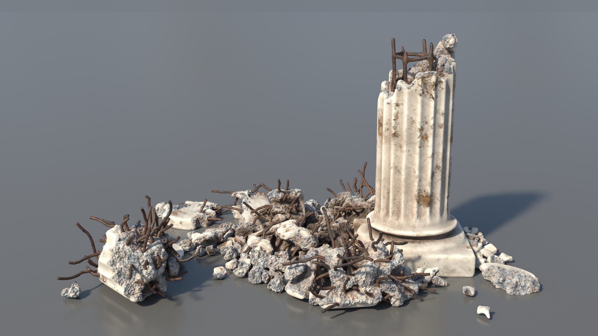 Broken Pillar 4 3D Model - TurboSquid 1876302