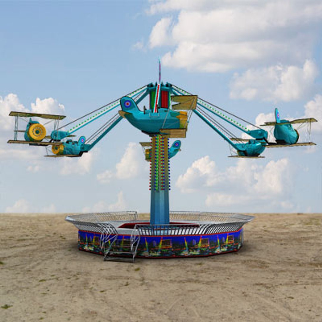 Swing Carousel Wave Swinger 3d Model