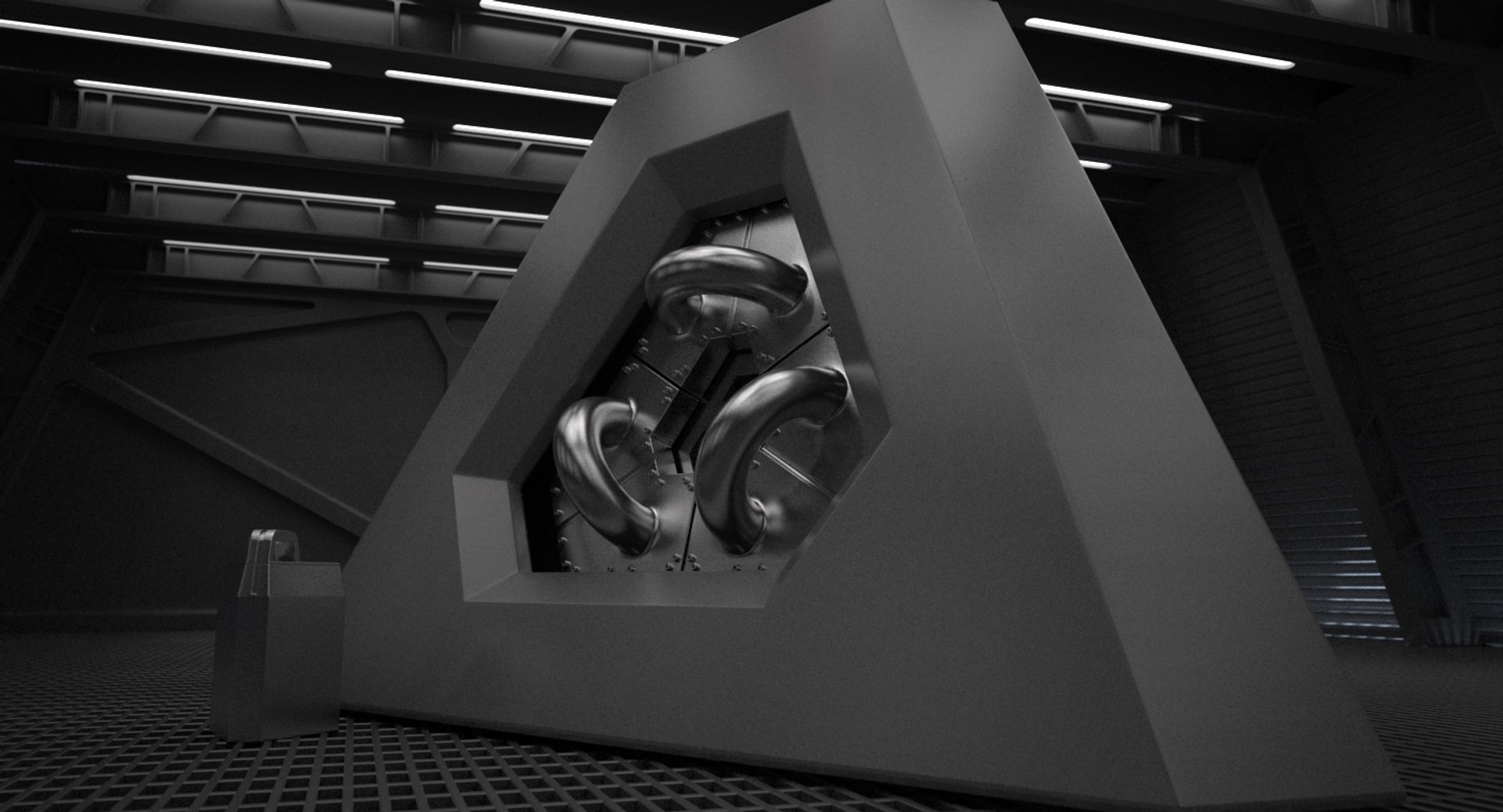 3dsmax Sci Fi Reactor Room