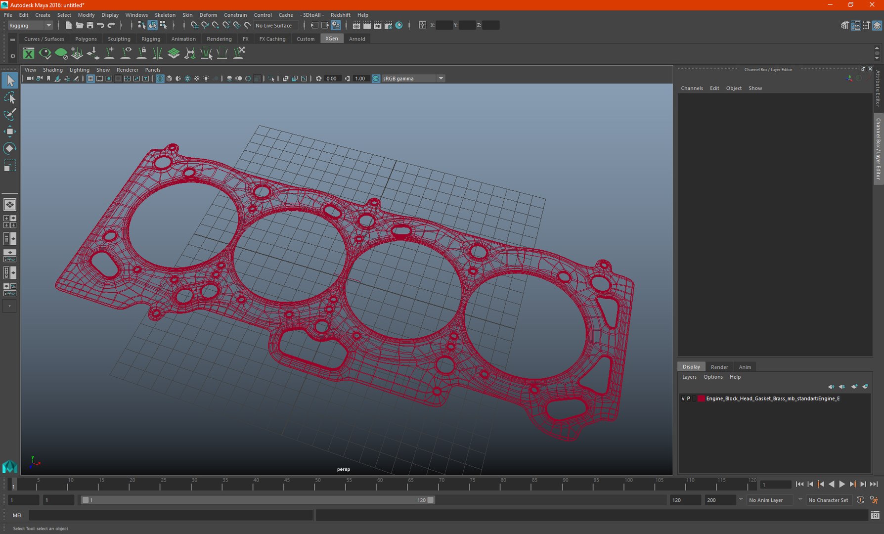 Engine Block Head Gasket Brass 3D model - TurboSquid 2028428