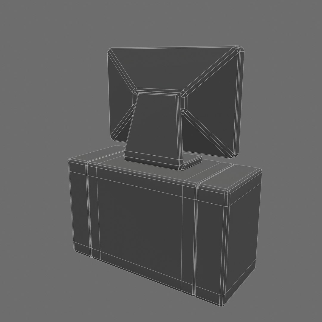 TV Stand Set Low Poly Cartoon 3D Model - TurboSquid 2227779