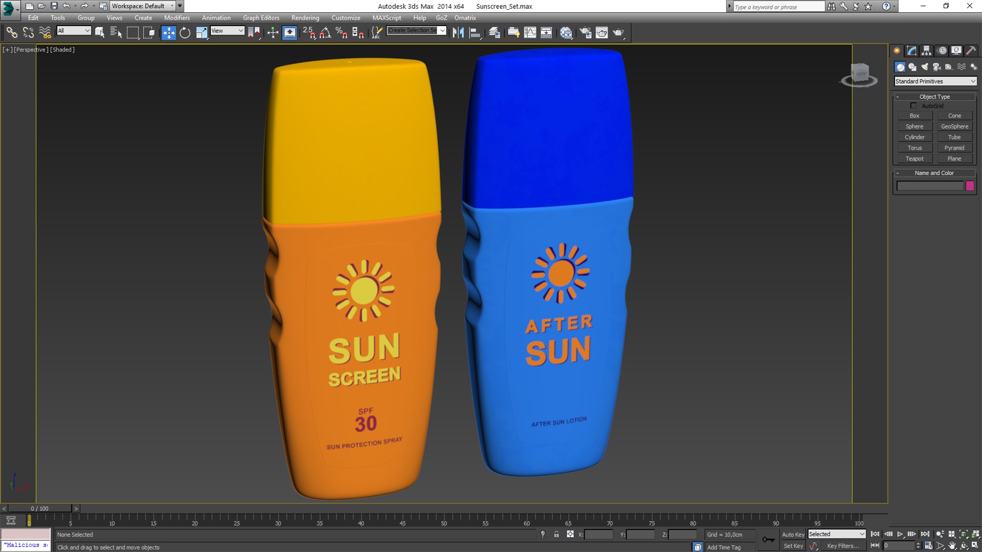 Sunscreen set 3D model - TurboSquid 1578921