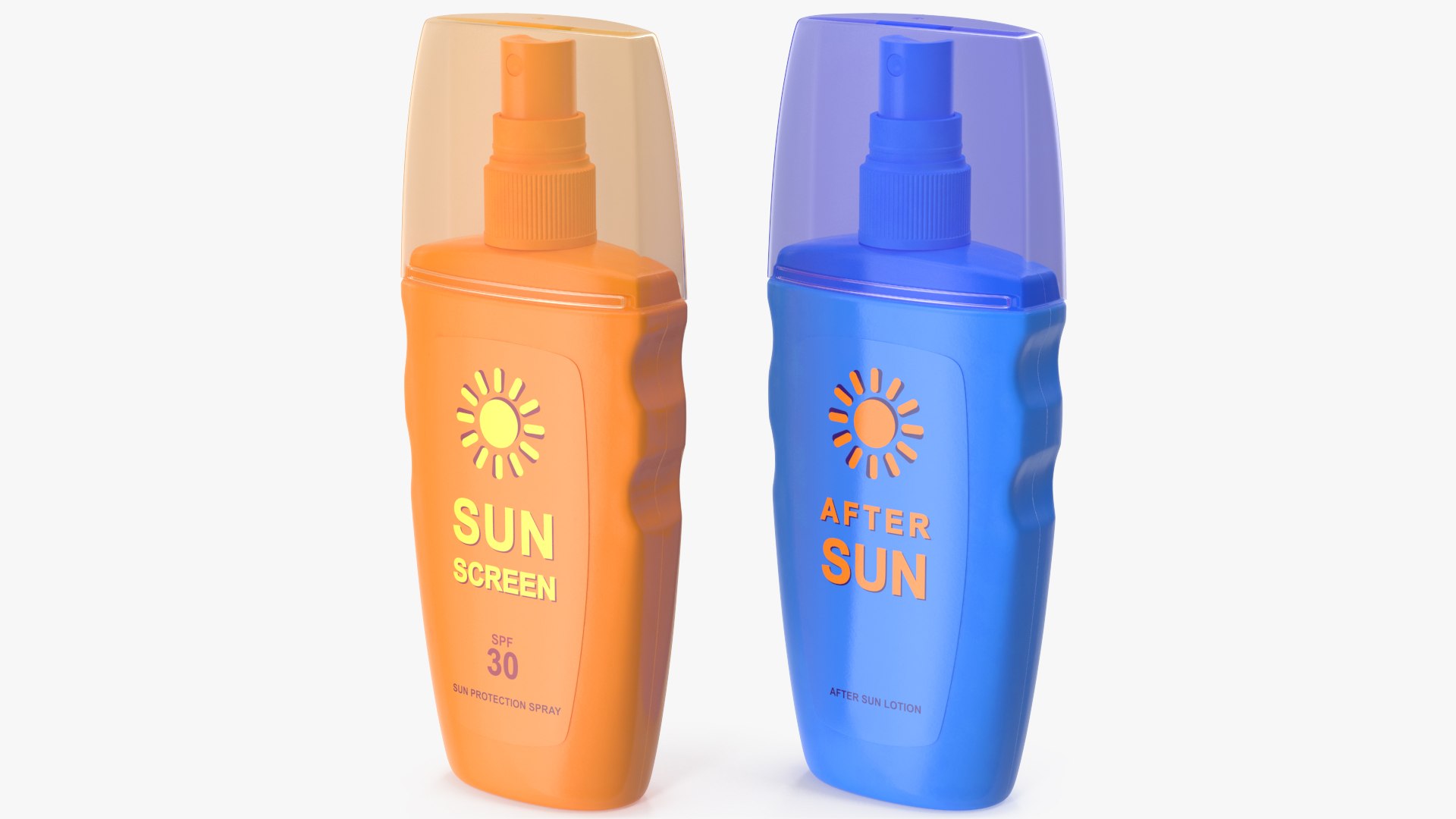 Sunscreen set 3D model - TurboSquid 1578921