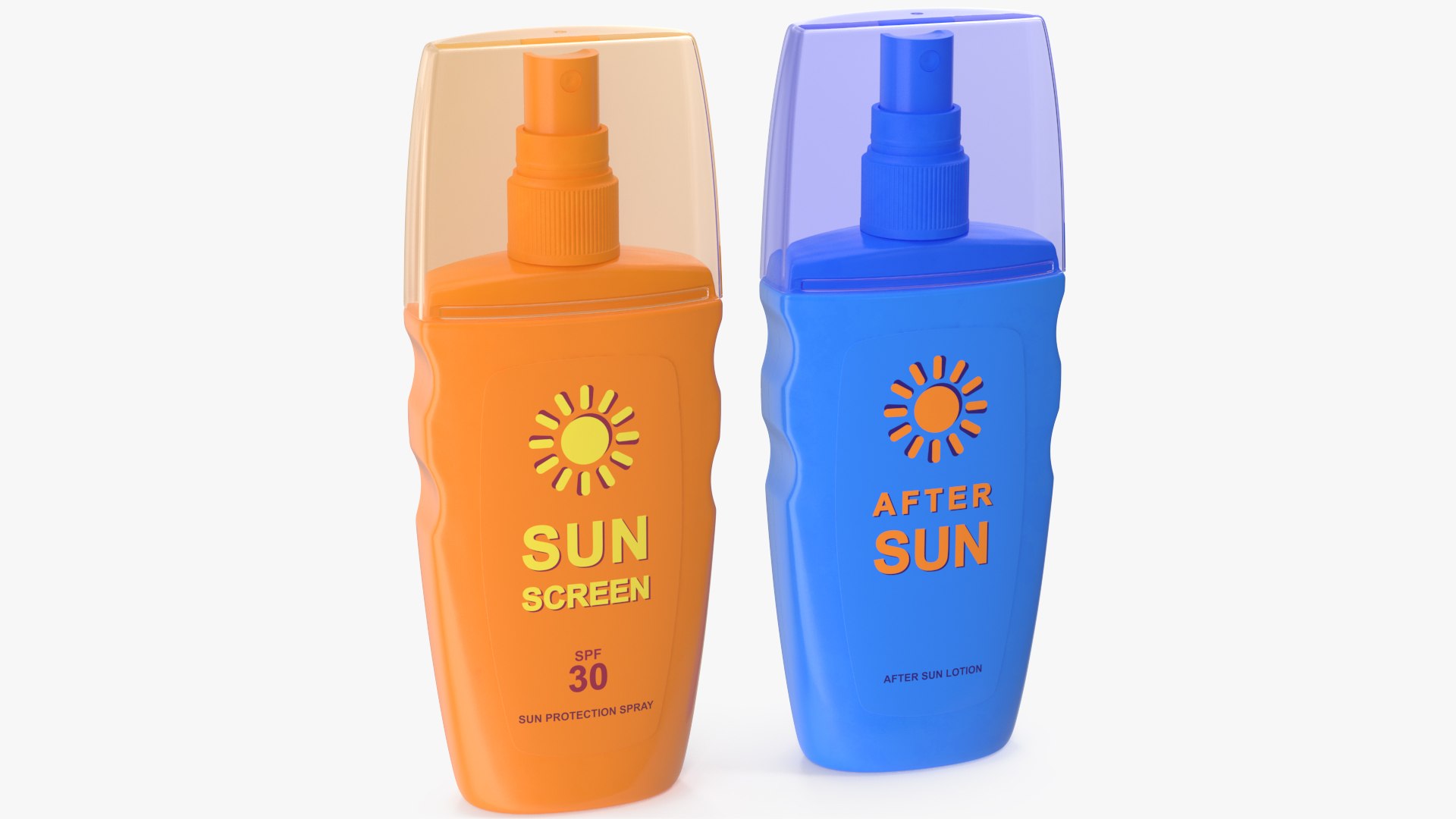 Sunscreen set 3D model - TurboSquid 1578921