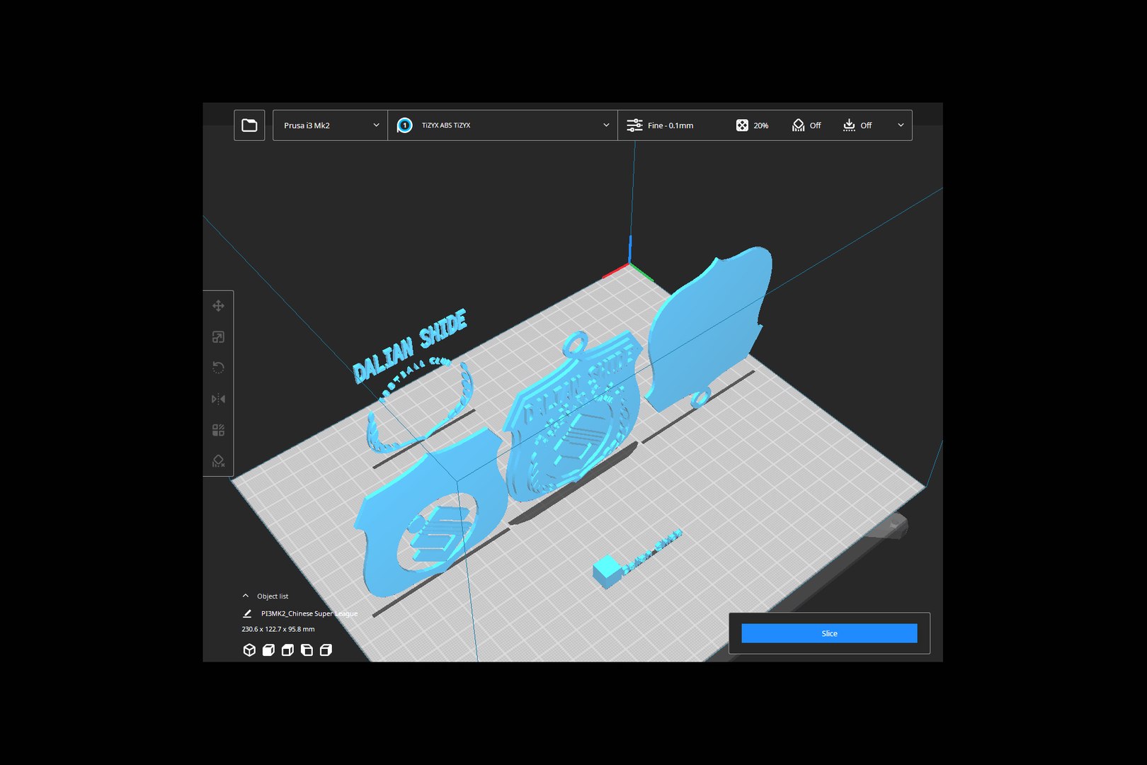 Dalian Shide FC Logo Shield Printable Keychan And Renderable 3D Model ...
