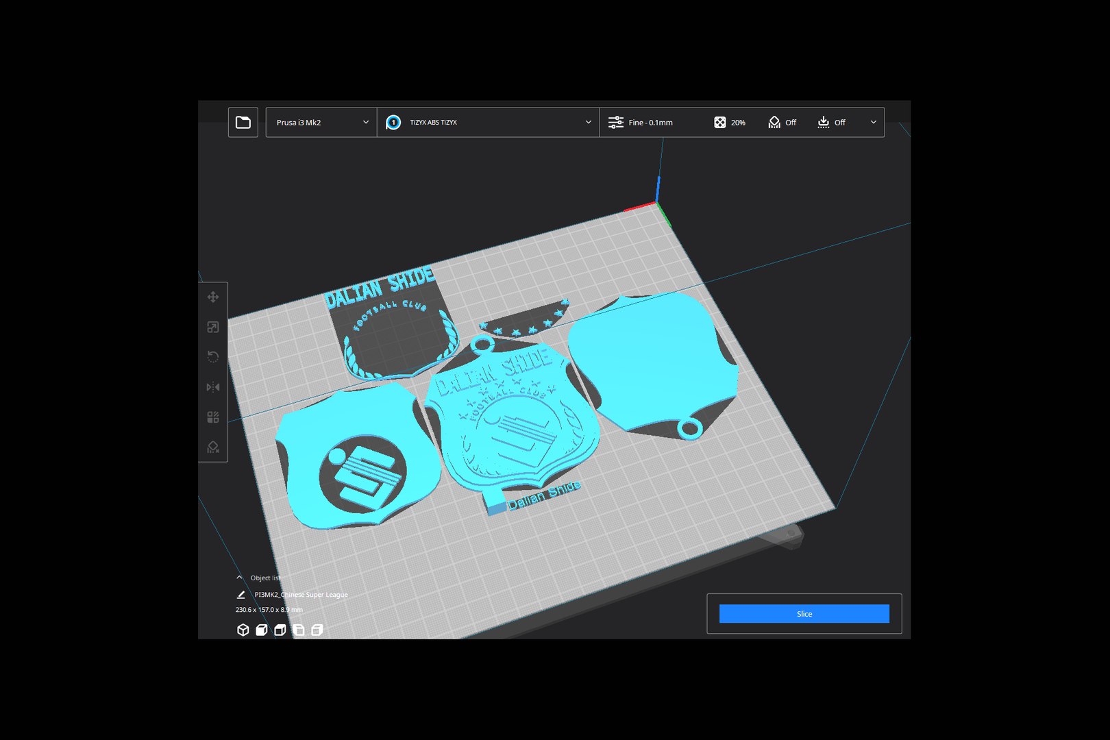 Dalian Shide FC Logo Shield Printable Keychan And Renderable 3D Model ...