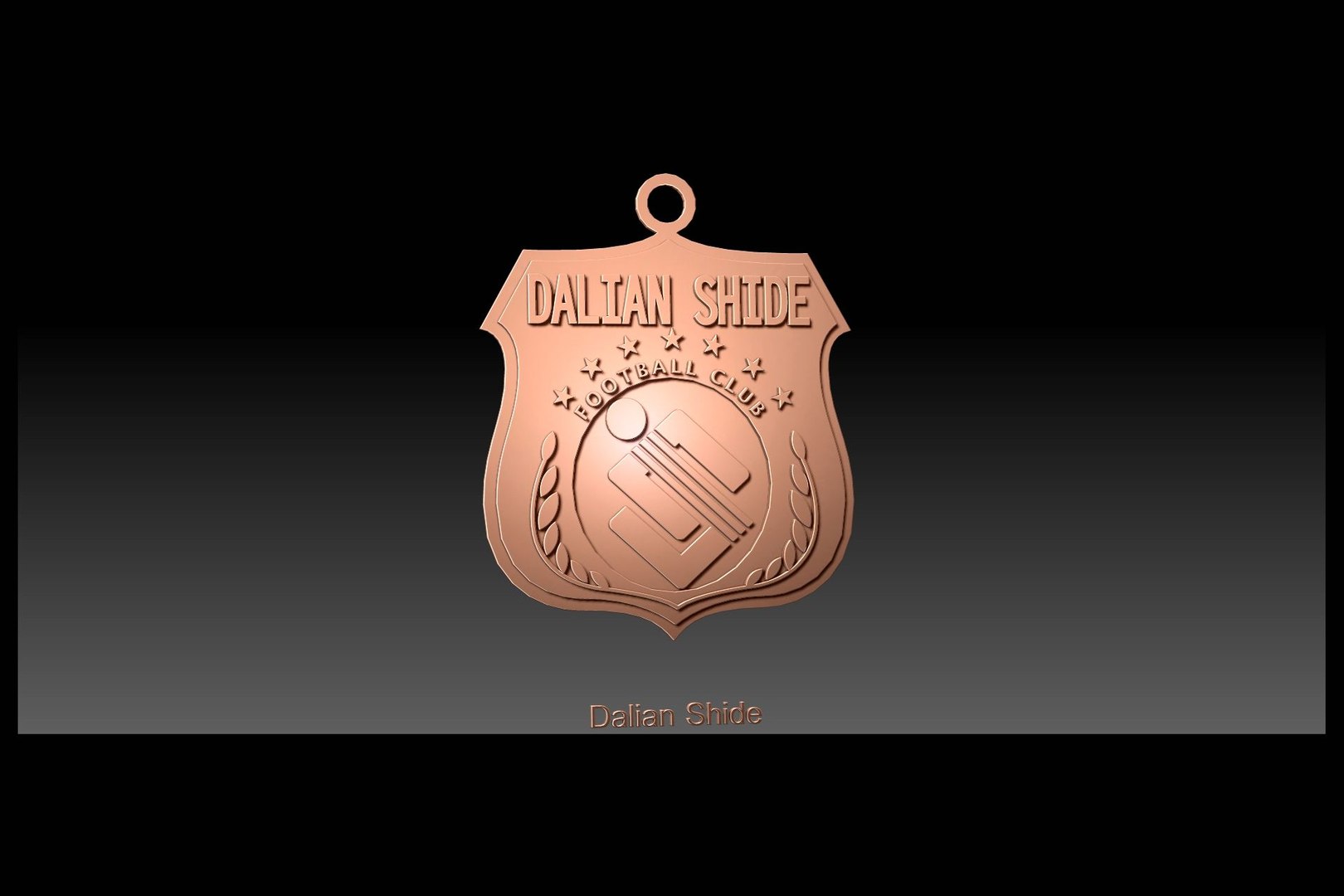 Dalian Shide FC Logo Shield Printable Keychan And Renderable 3D Model ...