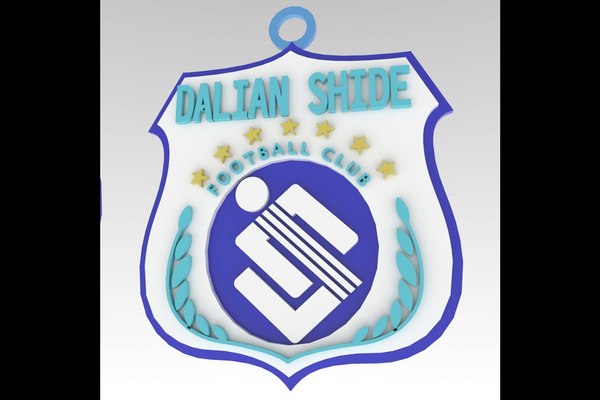 modelo 3d Escudo del logotipo del Dalian Shide FC Keychan imprimible y ...