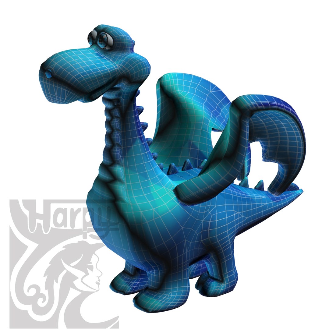 3d Dragon Cartoon Model