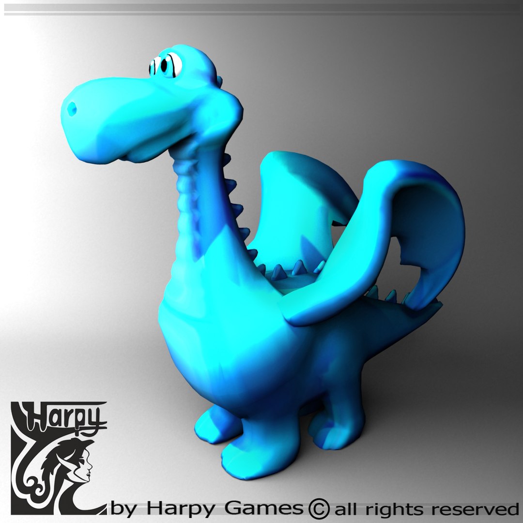 3d Dragon Cartoon Model