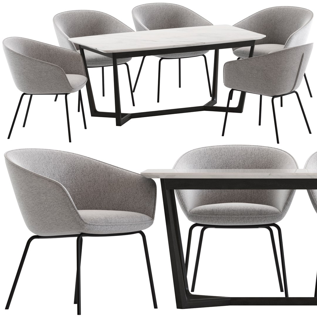 Oslo Home Amanda Dinning Chair And Innova Australia Carlin Table 3D ...