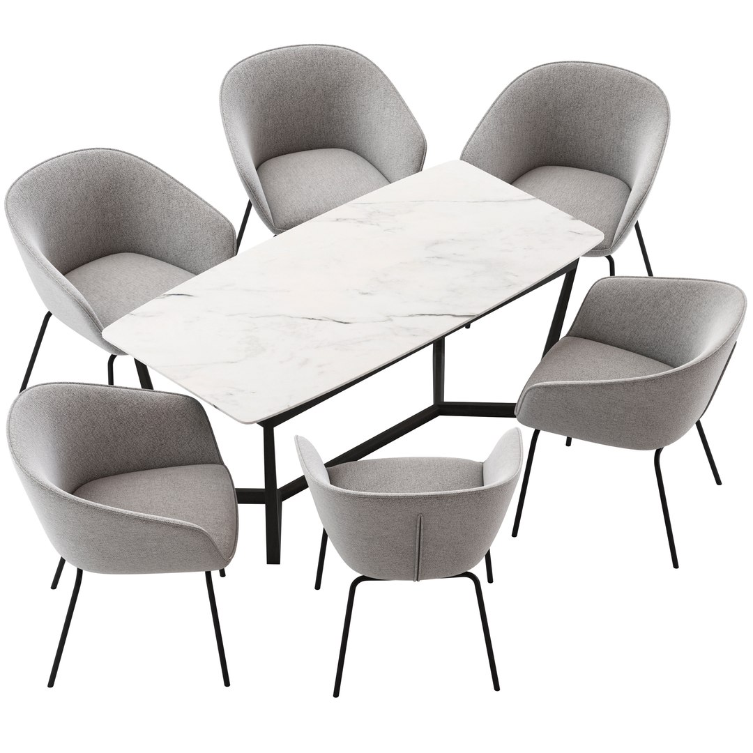 Oslo Home Amanda Dinning Chair And Innova Australia Carlin Table 3D ...