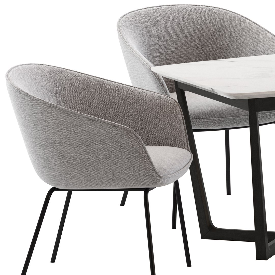 Oslo Home Amanda Dinning Chair And Innova Australia Carlin Table 3D ...