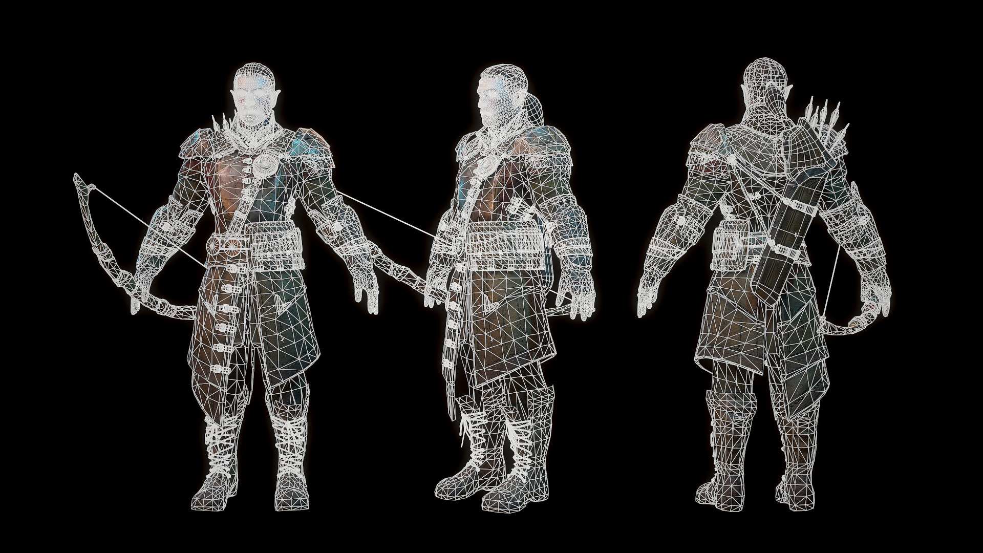 3D Character Archer Knight Model - TurboSquid 1324320