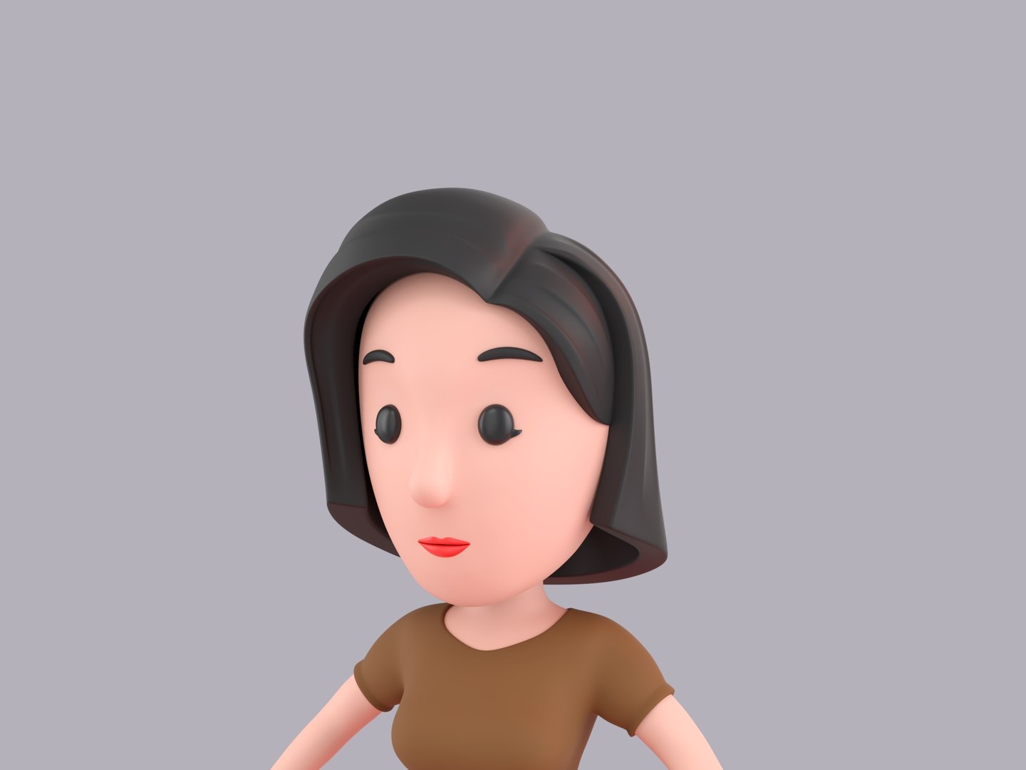 Cartoon Female Character Rigged 077 3D Model - TurboSquid 2383426