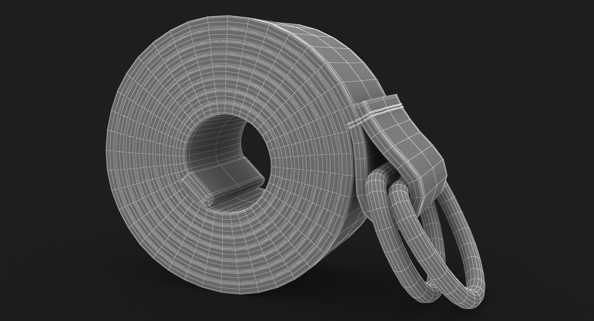 Realistic D-ring Belt Khaki 3d 3ds