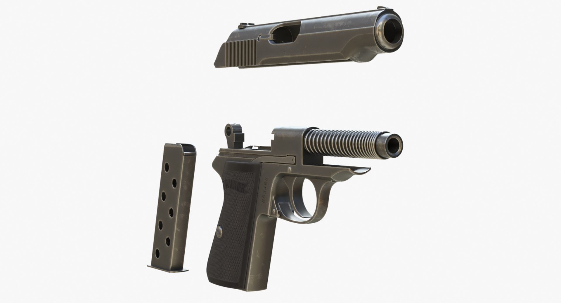 3D Realistic Walther Pp 01 Model - TurboSquid 1542945